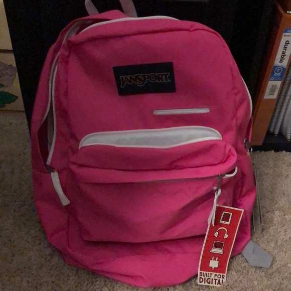 Jansport | Bags | Nwt Hot Pink Jansport Digibreak Backpack | Poshmark